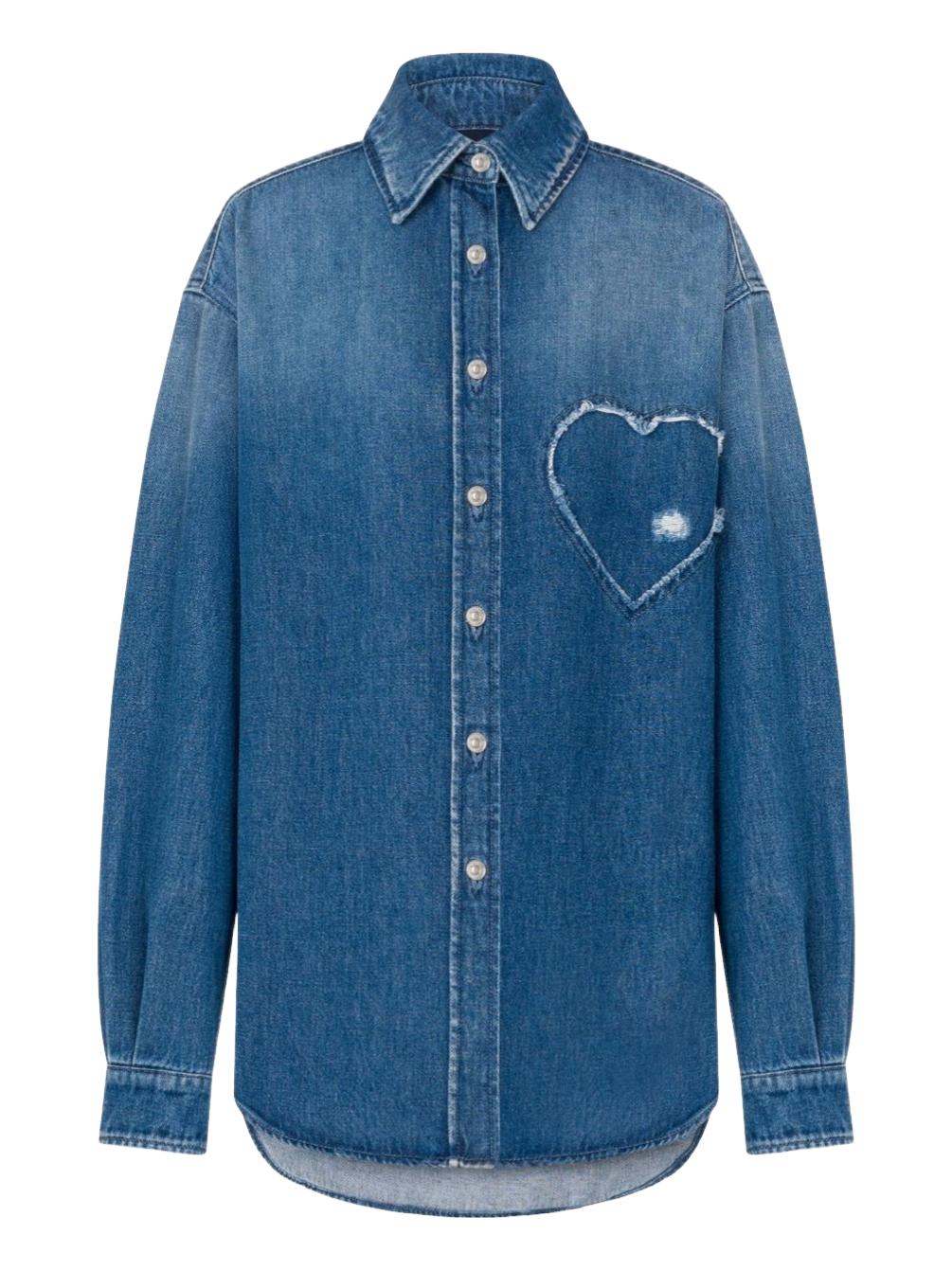 MOSCHINO Moschino Heart Motif Denim Shirt