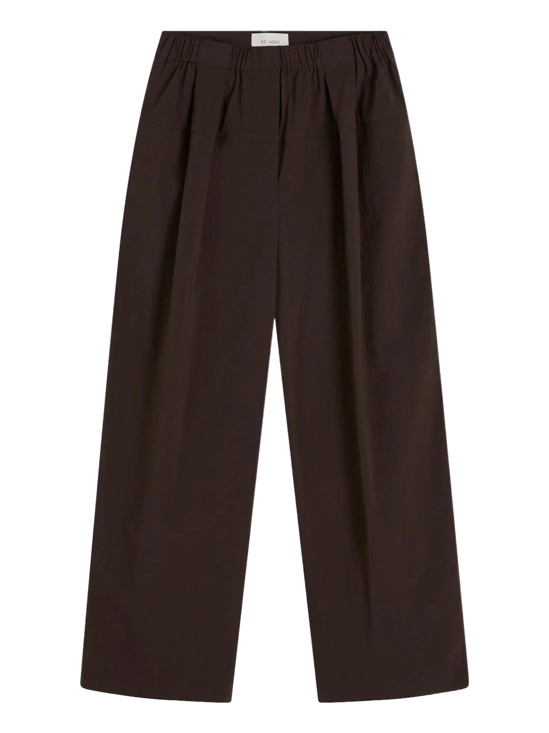 ST. AGNI ST. AGNI Elastic Waist Pleated Wide-Leg Trousers