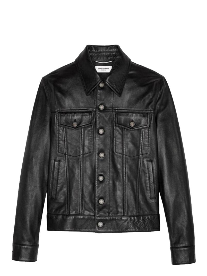 SAINT LAURENT Saint Laurent Single-Breasted Carved Button Jacket