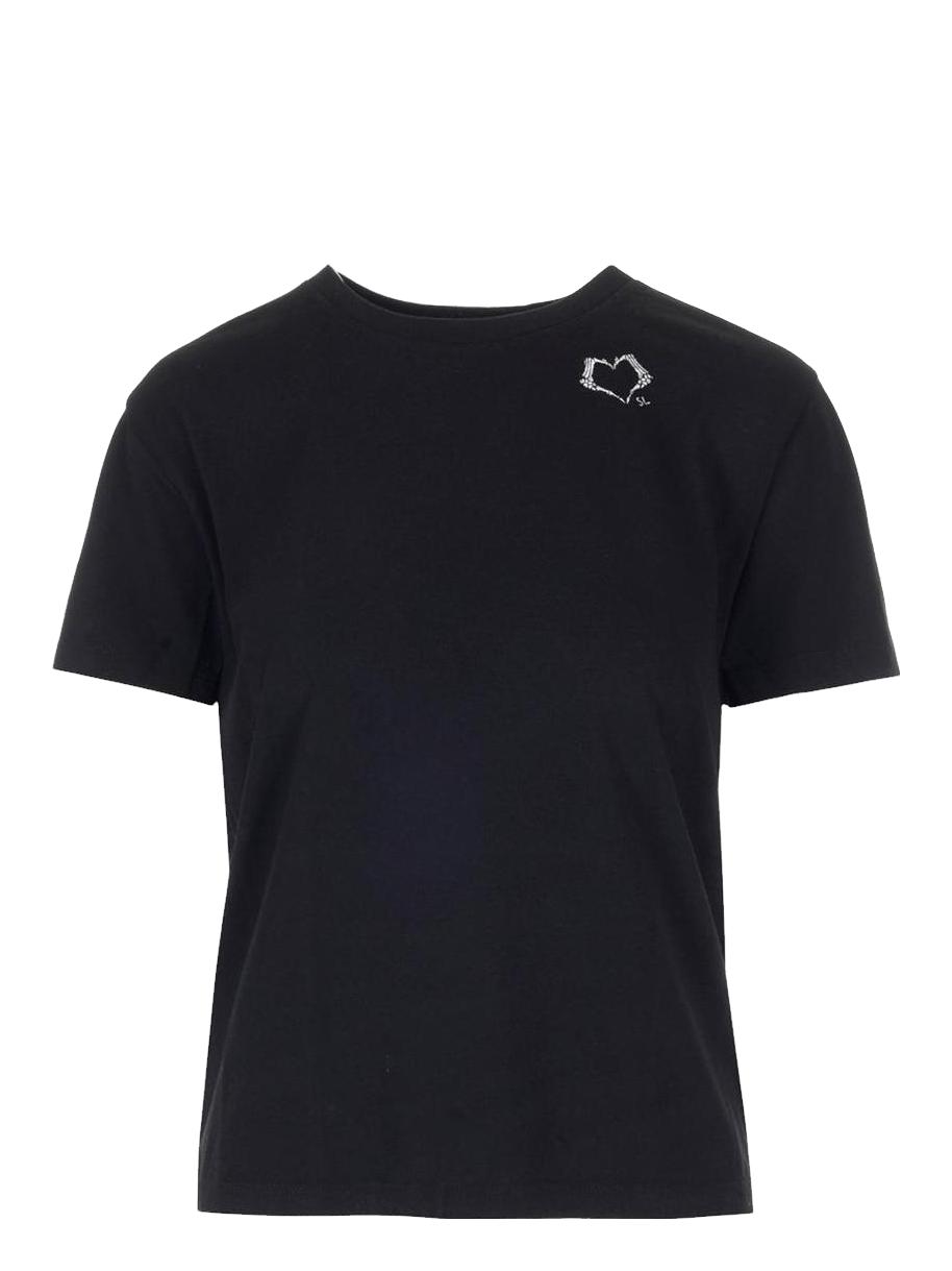 SAINT LAURENT Saint Laurent Heart Logo Print T-Shirt