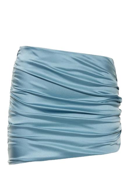 ALESSANDRA RICH Alessandra Rich Asymmetric Silk Satin Mini Skirt