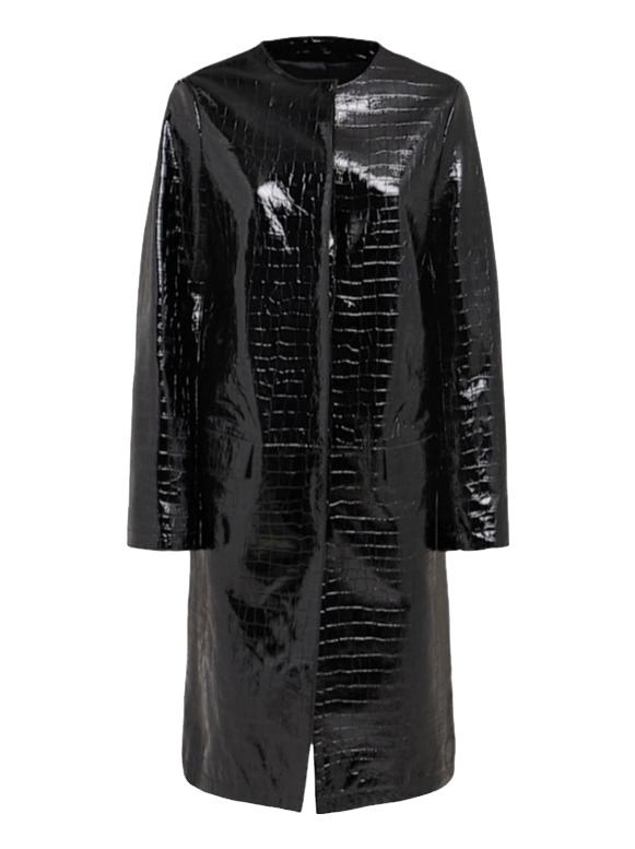 TOTÊME Toteme Croc Embossed Leather Coat