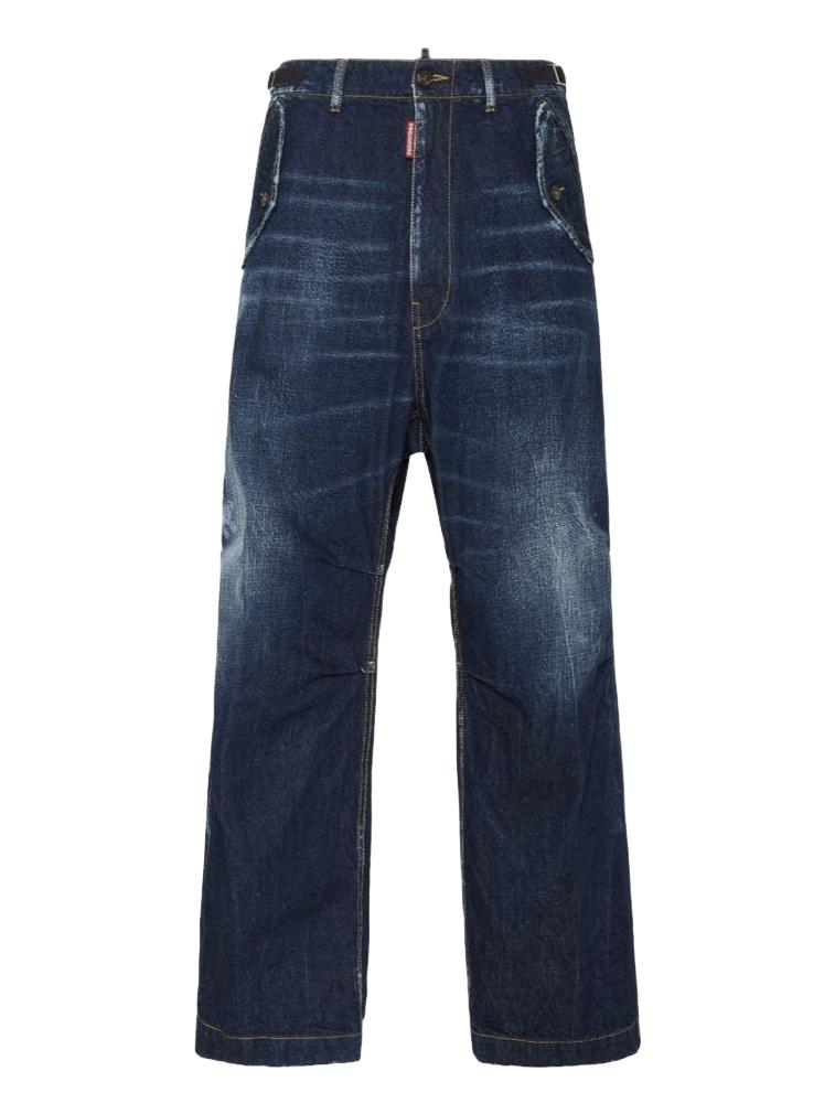DSQUARED2 Dsquared2 Wide-Leg Utility Denim Pants