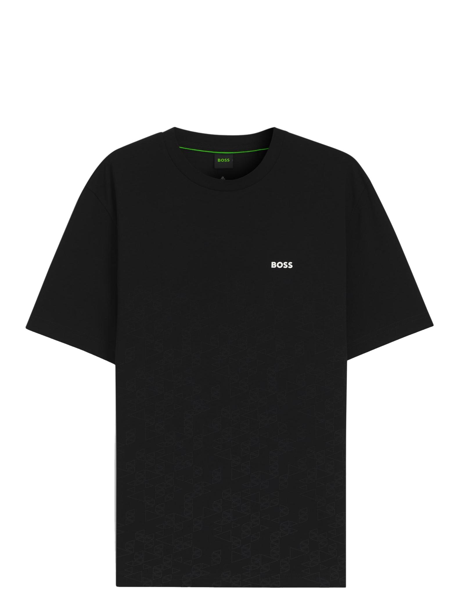 BOSS cotton-piqué t-shirt with all-over print