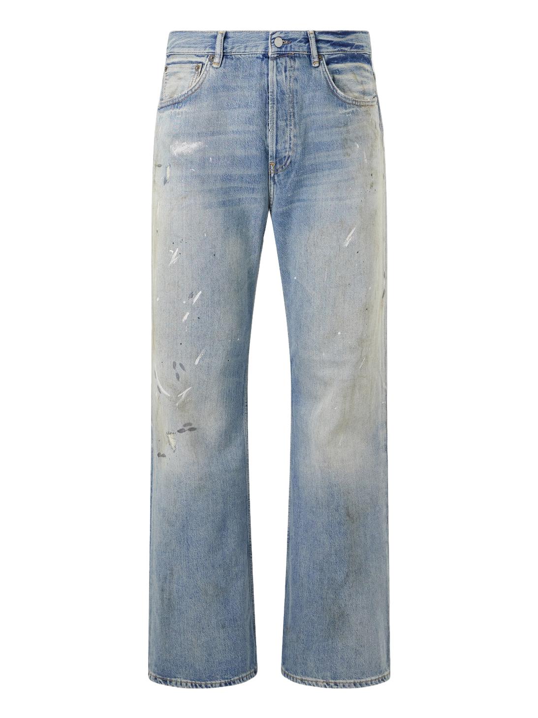 ACNE STUDIOS Stain-Printed Straight-Leg Cotton Jeans