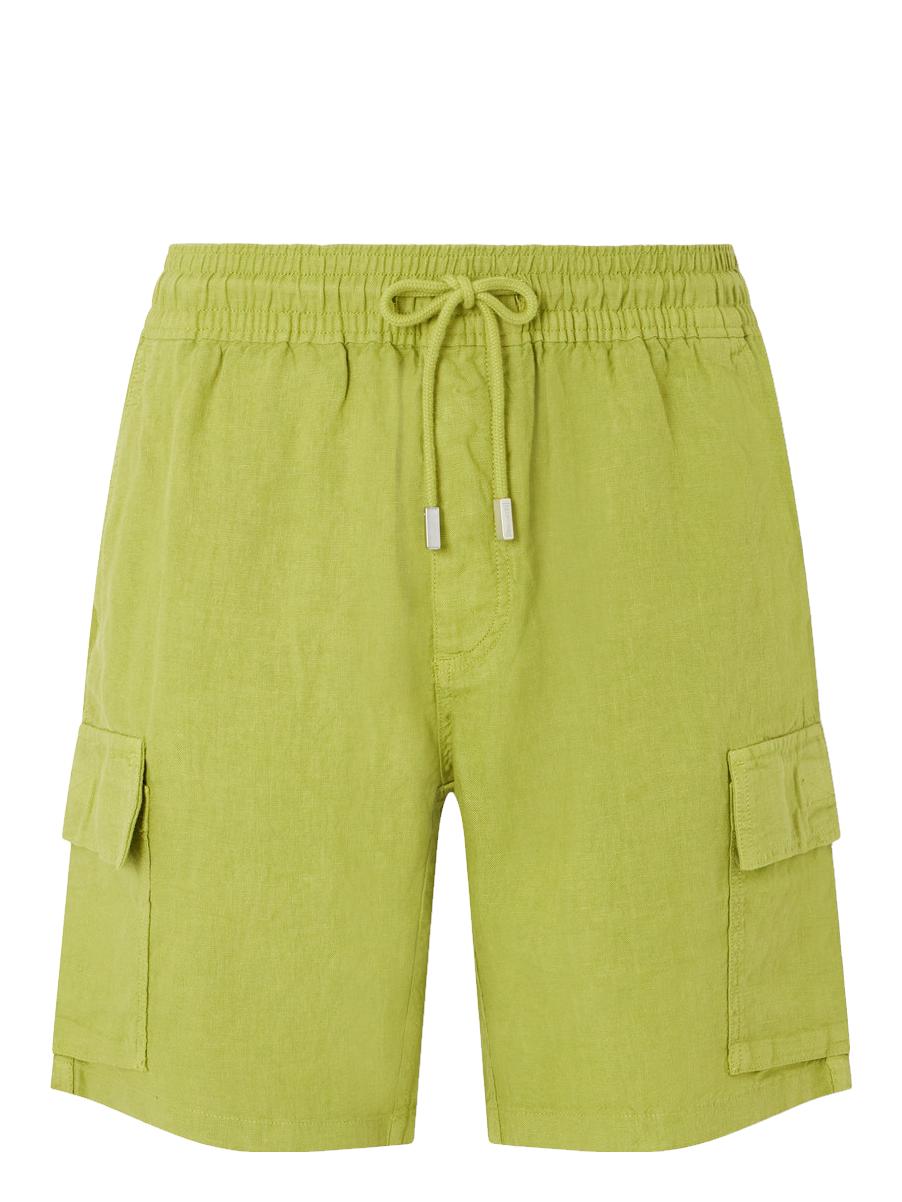 VILEBREQUIN Vilebrequin Straight-Leg Cargo Linen Drawstring Shorts