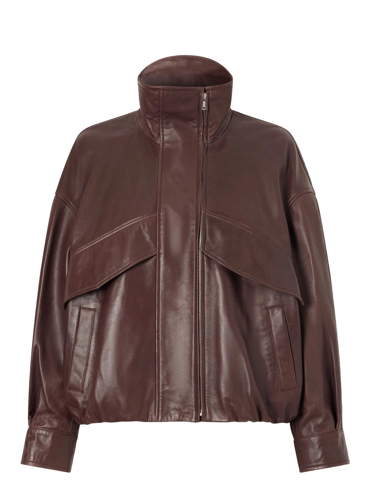 NOUR HAMMOUR Nour Hammour Roland Leather Zip-Up Jacket