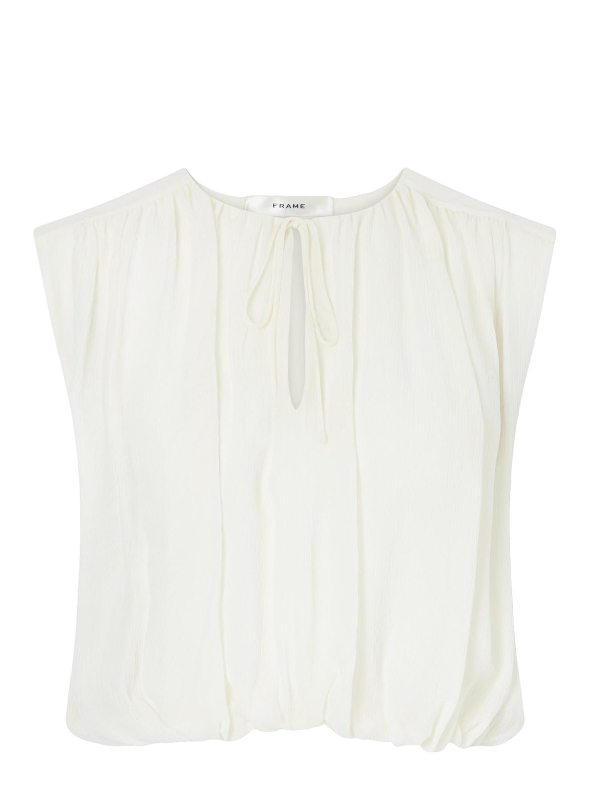 FRAME FRAME Wave Cropped Silk Top