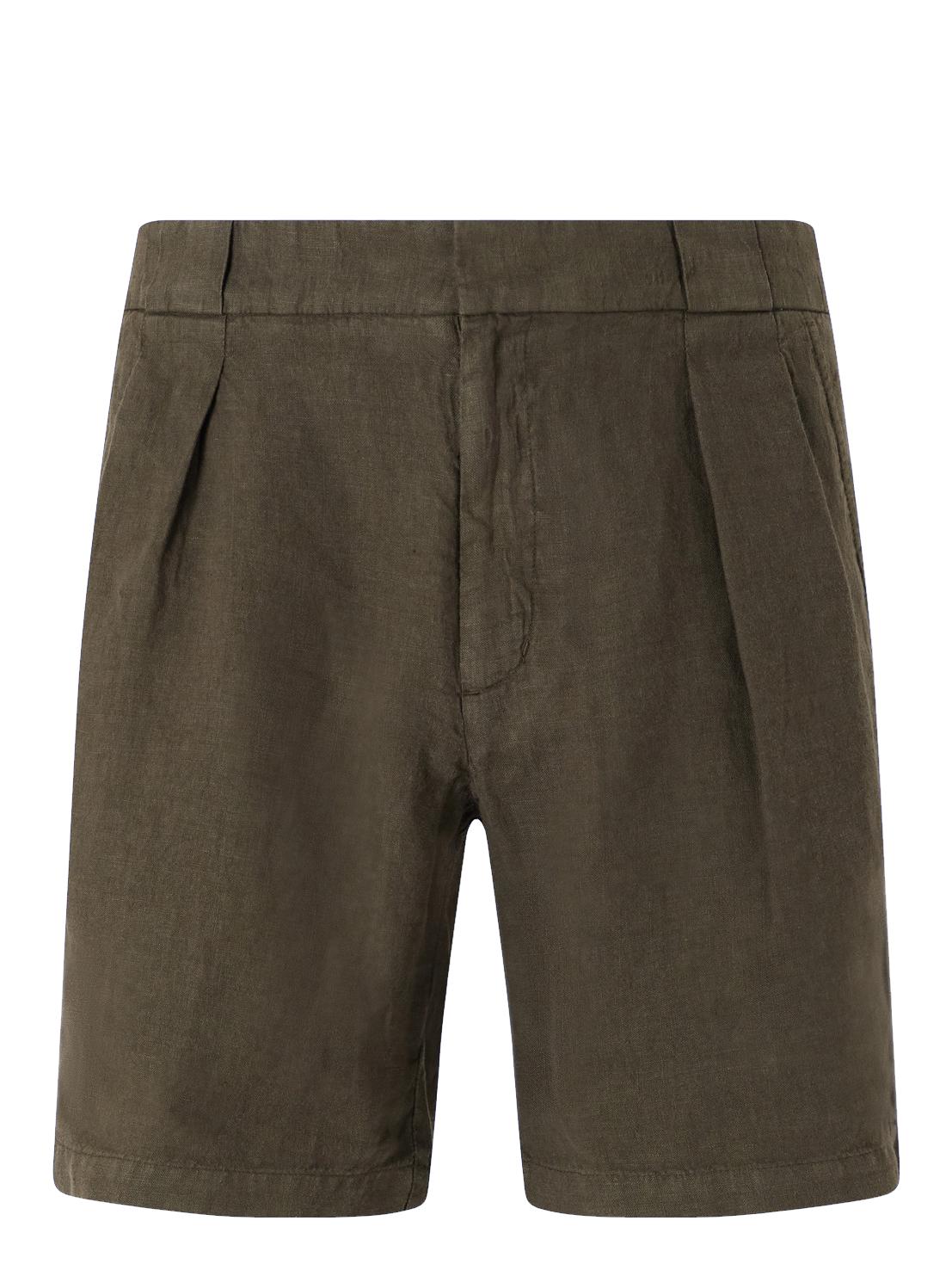 MR P. Mr P. Straight-Leg Pleated Linen Shorts