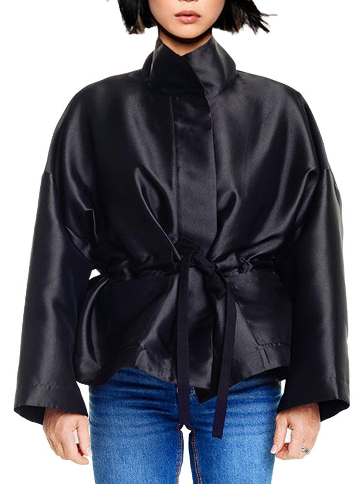 MAXJENNY Maxjenny! Sculptural Boxy Jacket with Stand Collar