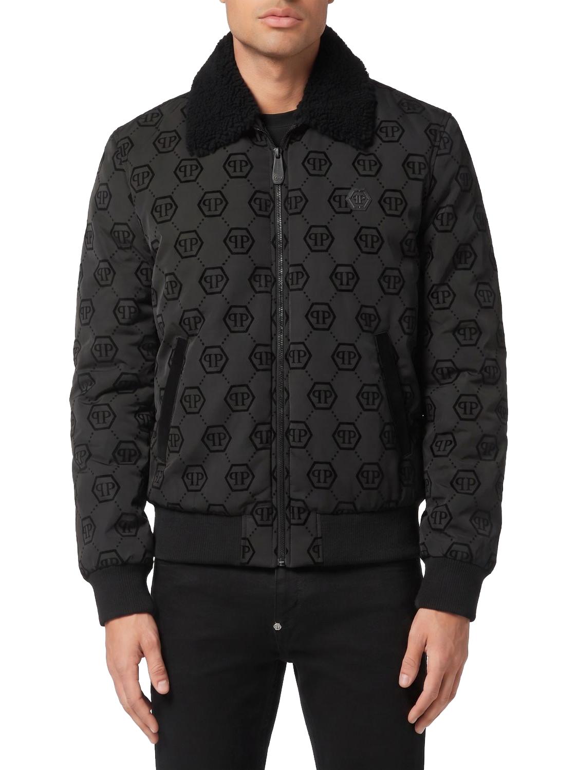 PHILIPP PLEIN Philipp Plein PP Aviator Wool Bomber Jacket
