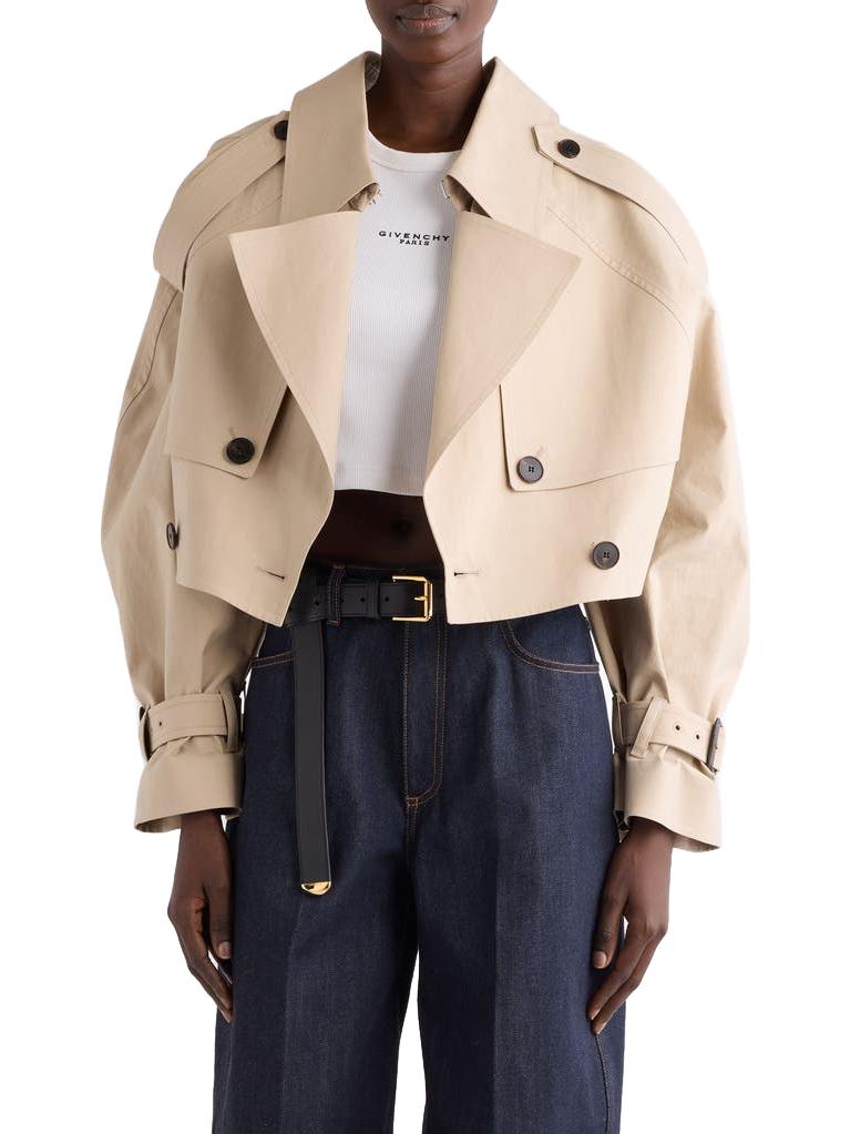 GIVENCHY Givenchy Cropped Cotton Trench Coat