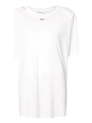 OFF-WHITE OFF-WHITE Oversized Slit Crewneck T-Shirt with Back Print