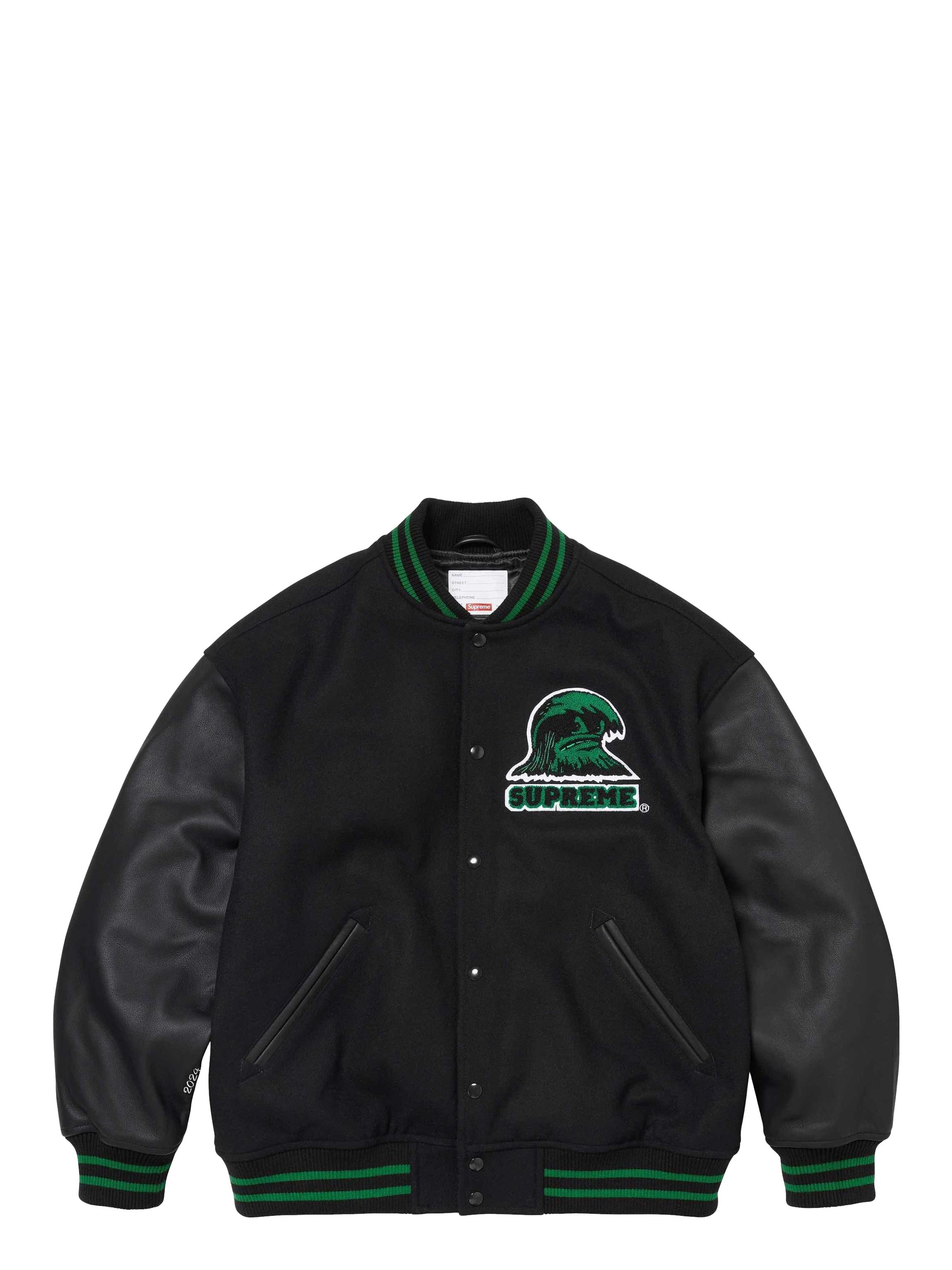 Supreme Veritas Varsity Jacket - Black | Editorialist