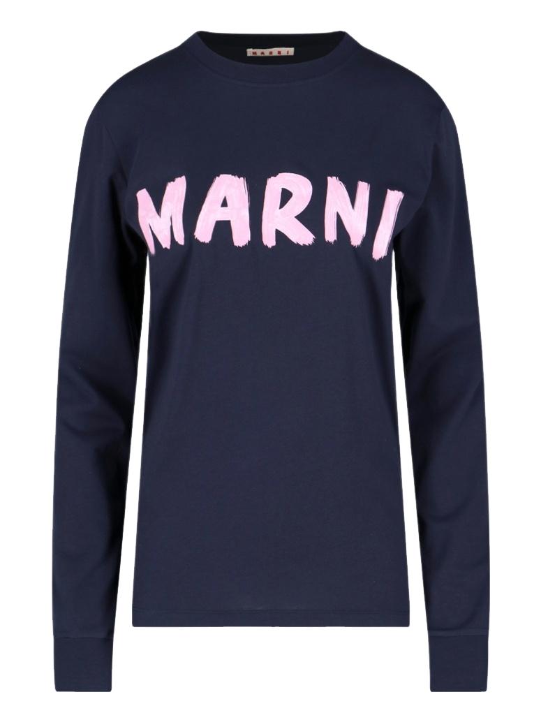 MARNI Marni Logo Print Long Sleeve T-Shirt