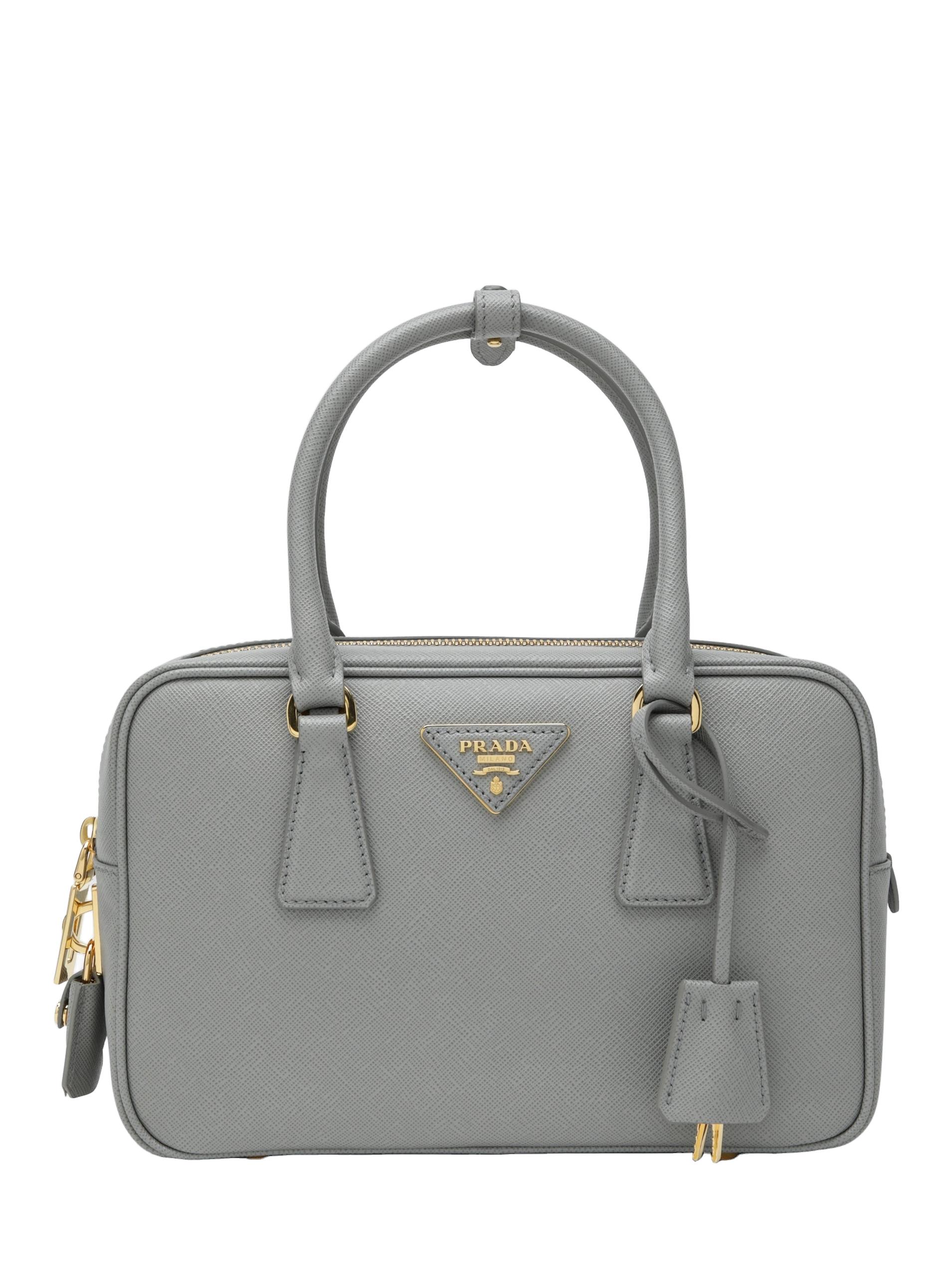 Prada Leather Top-Handle Bag - Lawn Green | Editorialist
