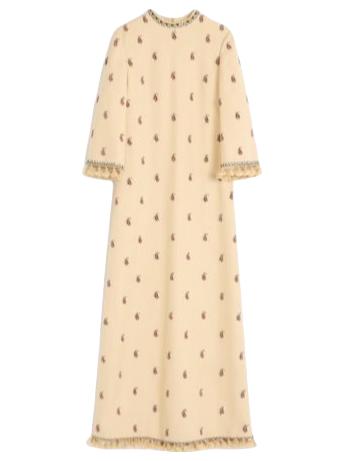 VALENTINO Valentino Long Embroidered Rustik Silk Dress