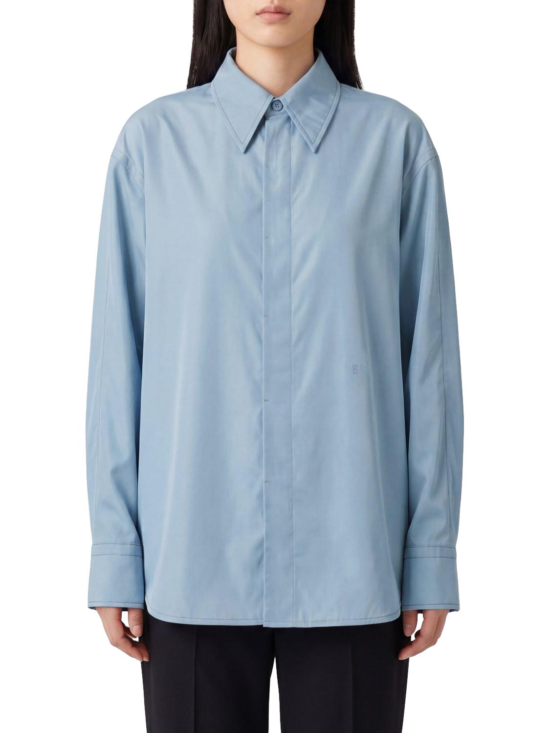 BOTTEGA VENETA Bottega Veneta Long-Sleeve Viscose and Silk Blend Shirt