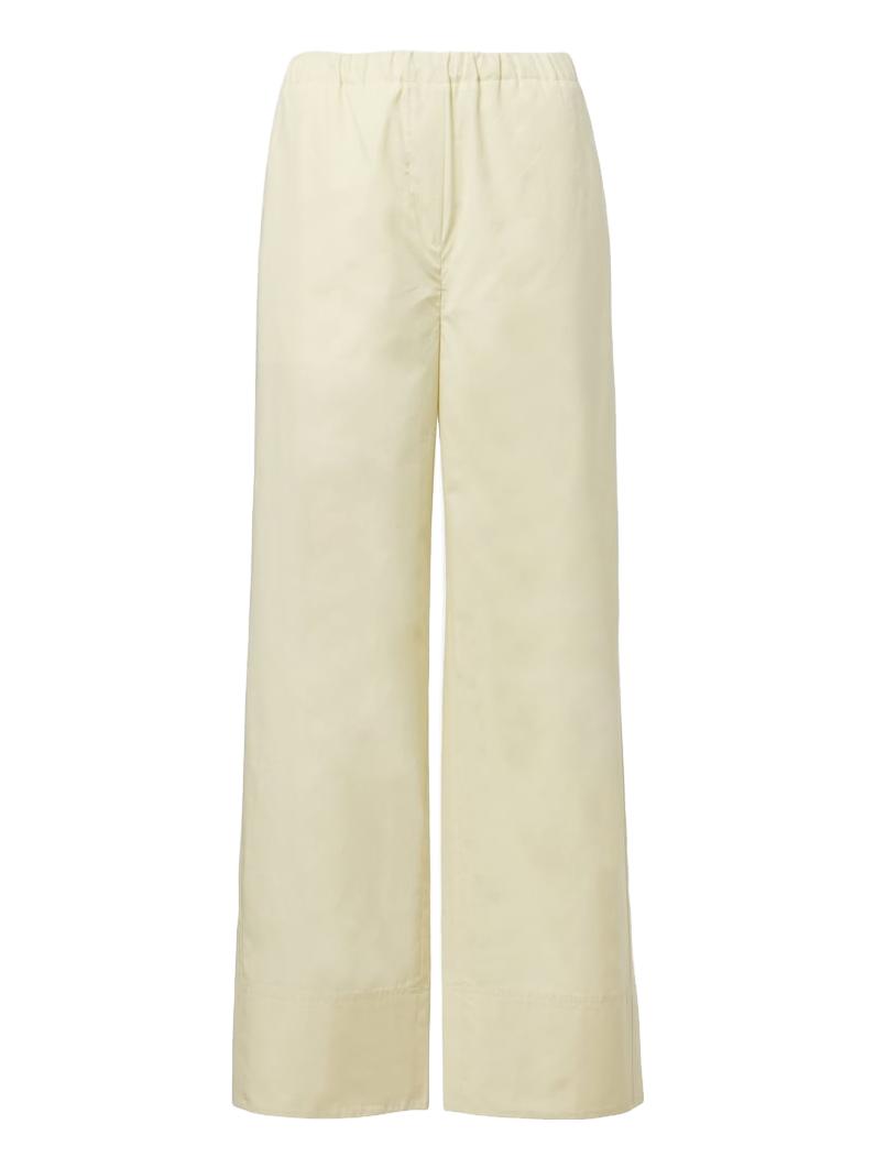 TOTÊME Toteme Cotton Poplin Wide-Leg Pants with Drawstring Cuffs