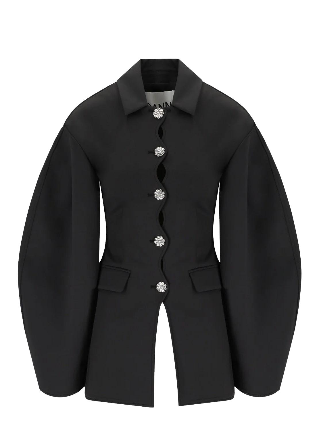 GANNI Ganni Single Breasted Scuba Blazer