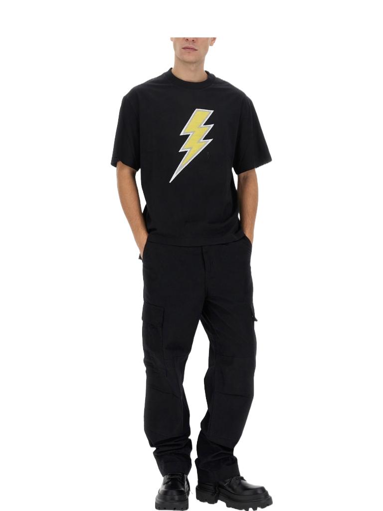 NEIL BARRETT Neil Barrett Logo Patch Crewneck T-Shirt