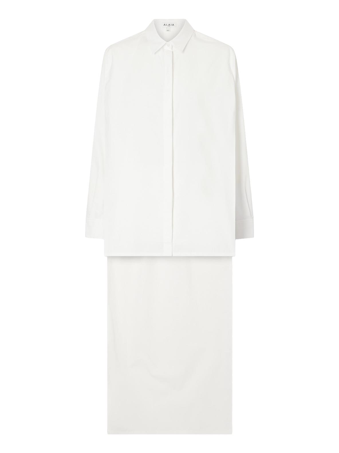 ALAÏA Alaïa Asymmetric Cotton Poplin Shirt