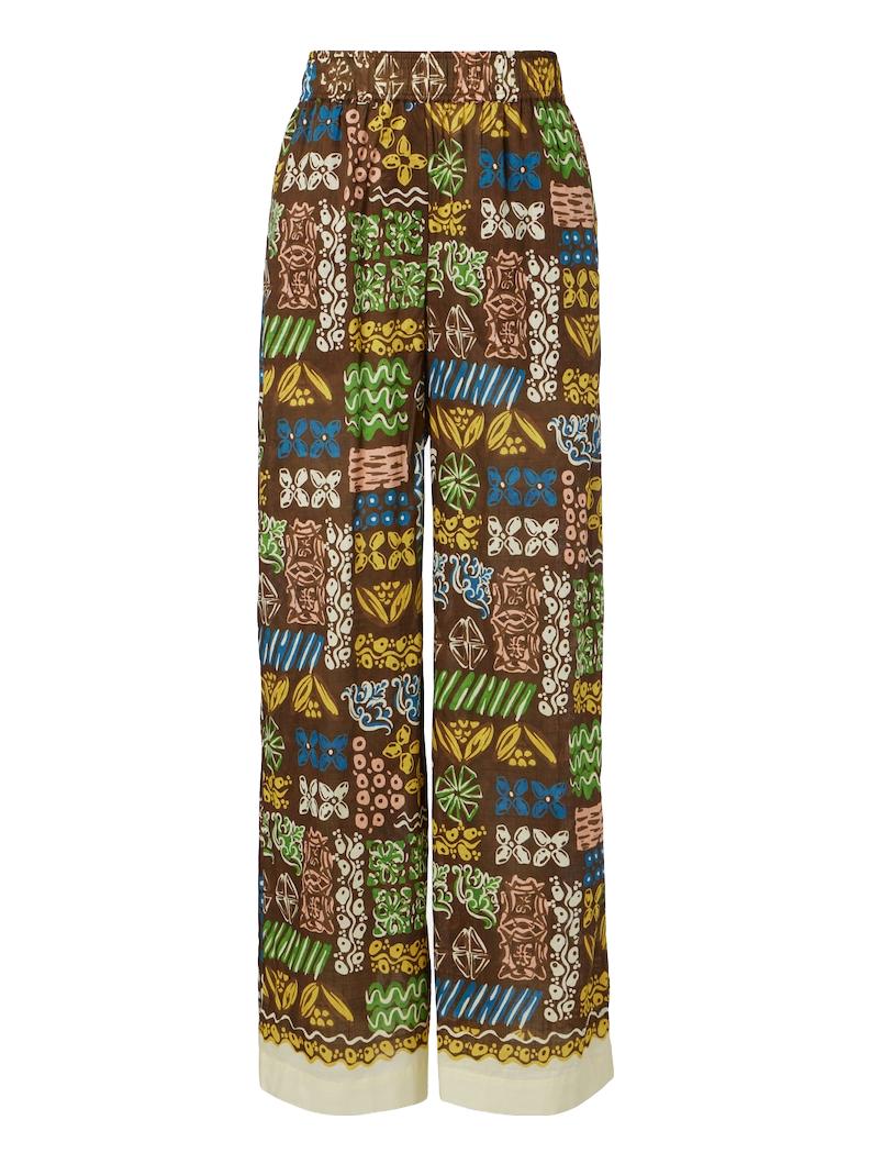 ALEMAIS Alemais Minnie Printed Cotton Wide-Leg Pants