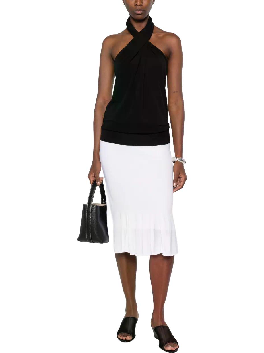 TOTÊME TOTEME Fluted Hem Knitted Midi Skirt