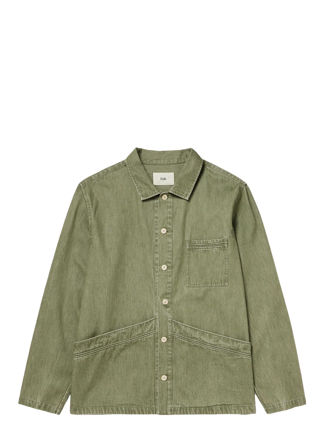 FOLK Folk - Meyer Cotton Overshirt - Men - Green - S