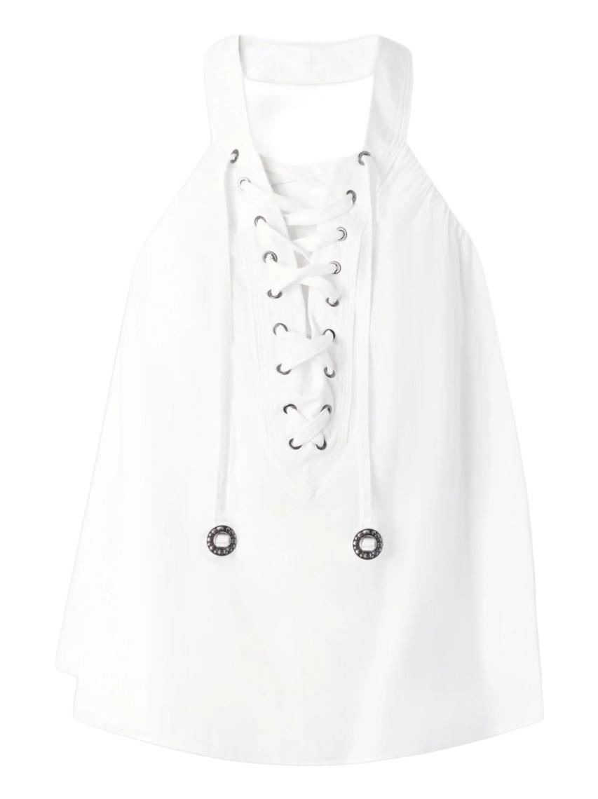 PINKO Pinko Lace-Up Halterneck Blouse