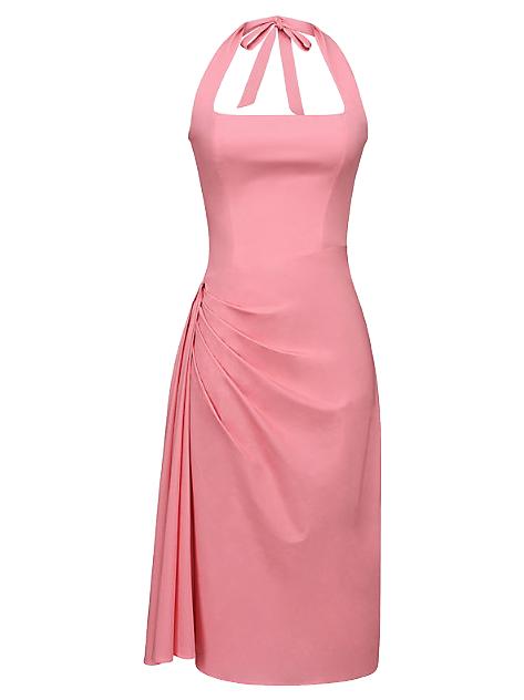 dorothy b pima cotton blend cocktail midi dress House OF CB Dorothy B Pima Cotton Blend Cocktail Midi Dress in Nan Tucket Breeze at Nordstrom, Size X-Small
