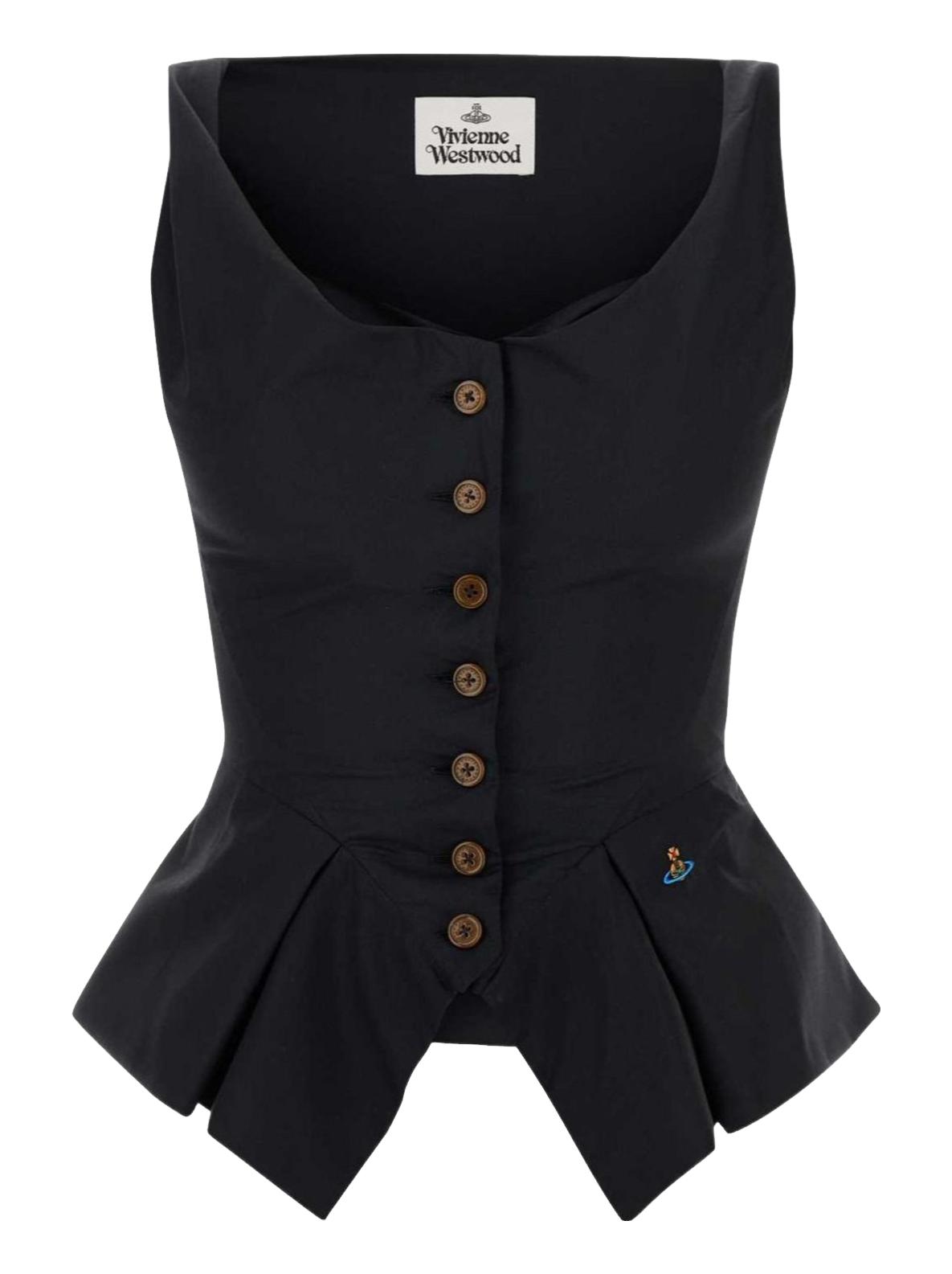 VIVIENNE WESTWOOD Vivienne Westwood Square Neck Button Down Peplum Top