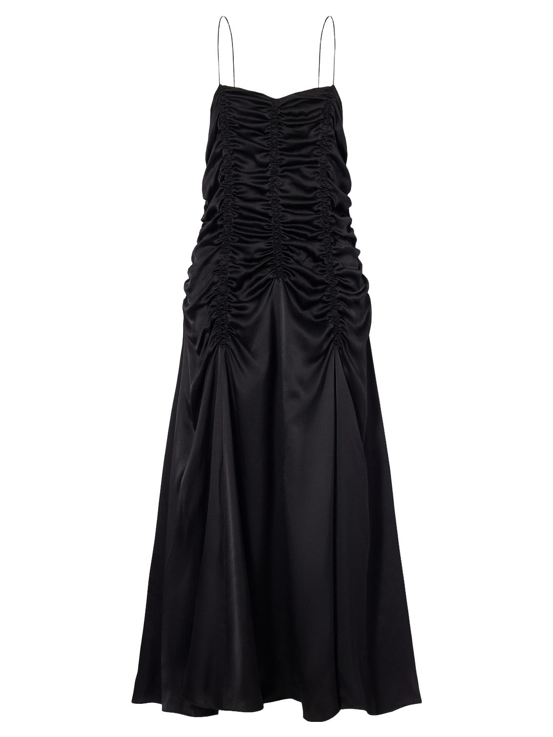KHAITE KHAITE Raina Ruched Silk Midi Dress