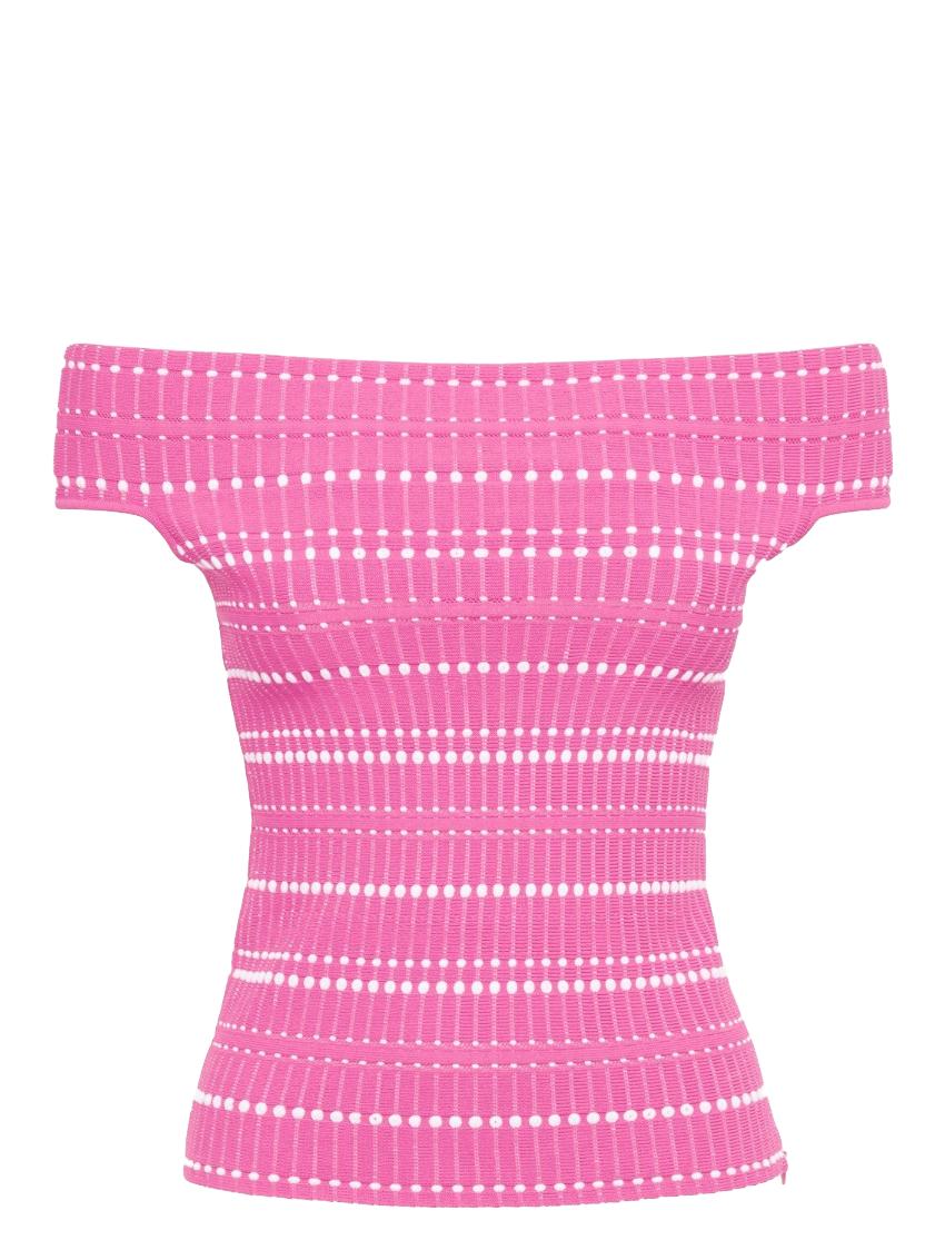 ALEXANDER MCQUEEN Alexander McQueen Off-Shoulder Knit Top