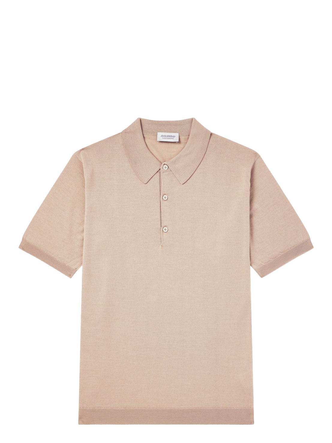 JOHN SMEDLEY John Smedley - Macloud Knitted Merino Wool Polo Shirt - Men - Neutrals - S