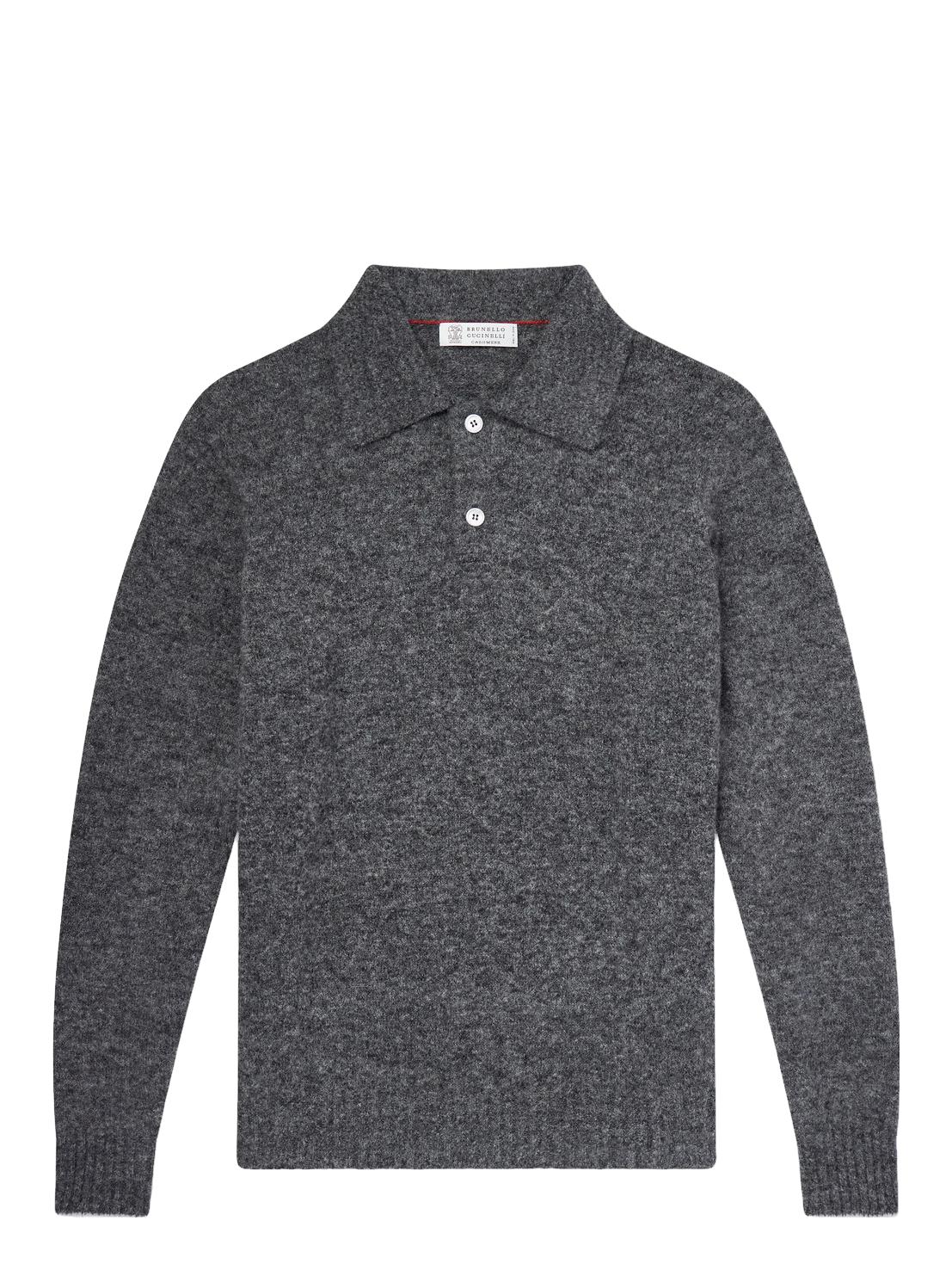 BRUNELLO CUCINELLI Brunello Cucinelli Brushed Alpaca-Blend Polo Sweater
