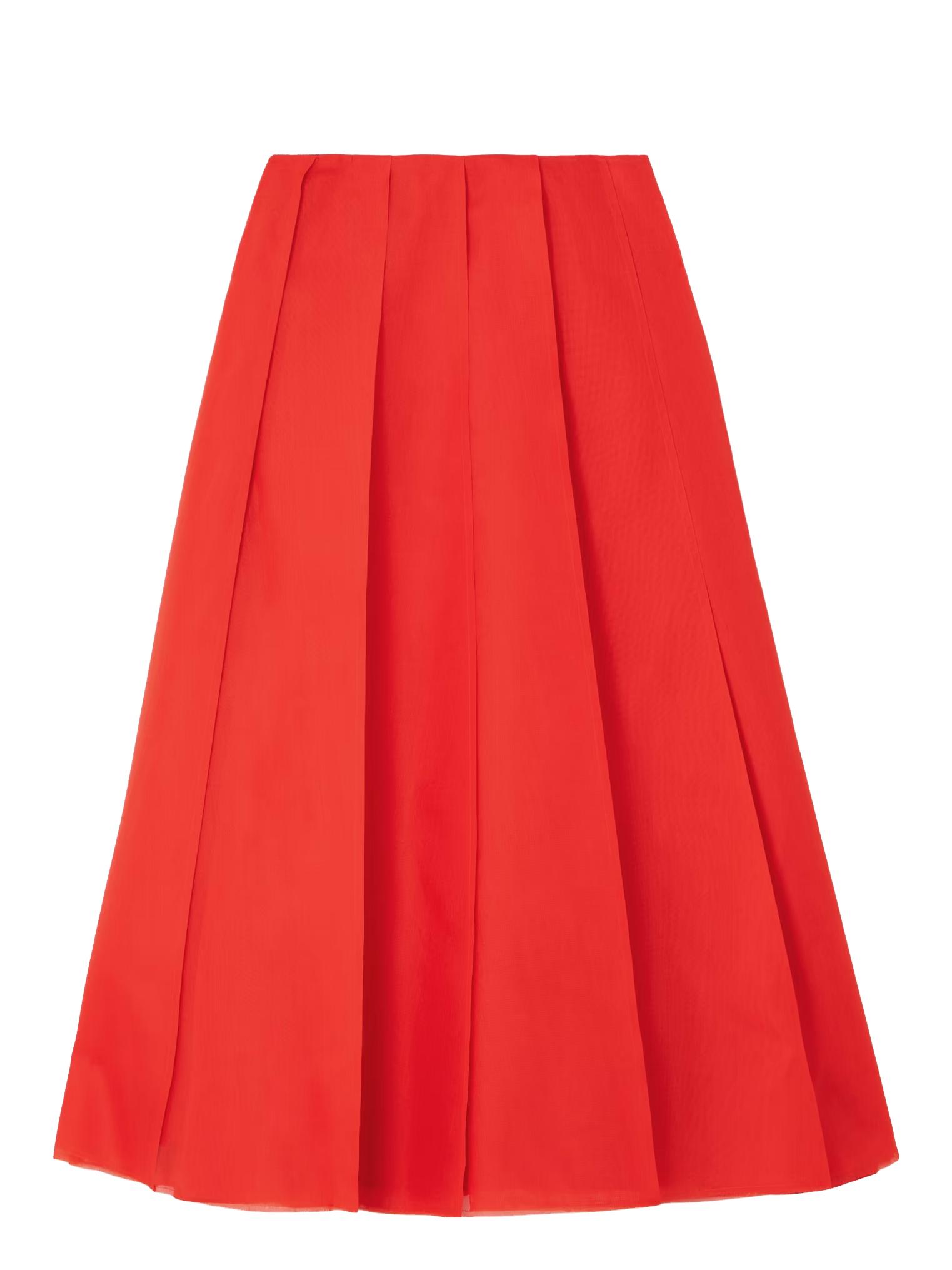 ALTUZARRA Altuzarra Pleated Silk-Organza Midi Skirt