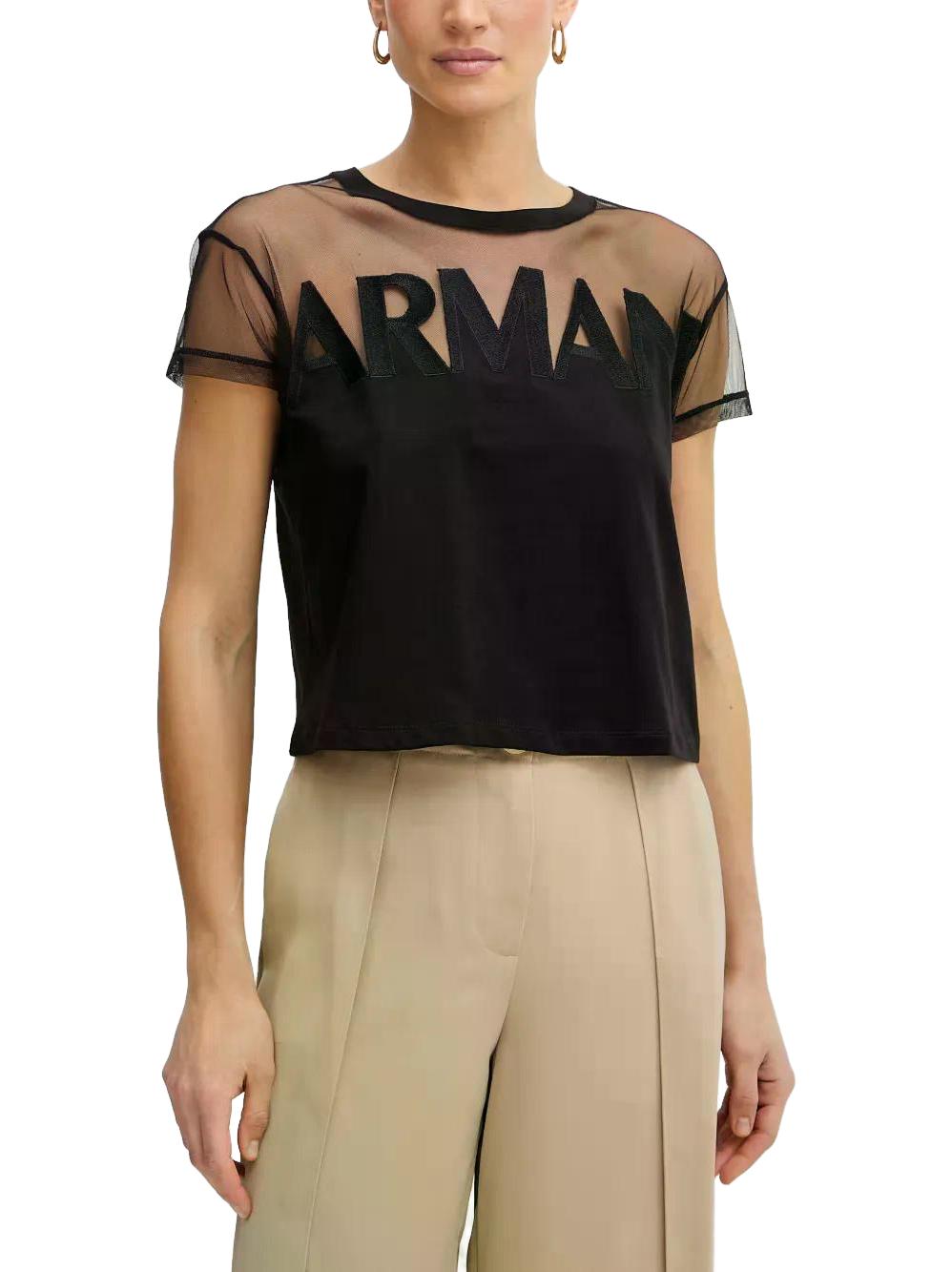 ARMANI EXCHANGE Armani Exchange Logo T-Shirt with Mesh Panels