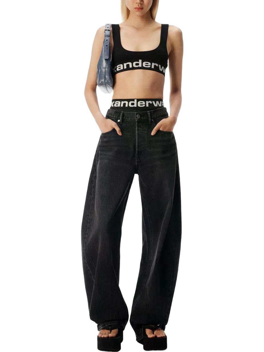 ALEXANDER WANG Alexander Wang Blow-Up Jeans with Logo Bike Short Waistband