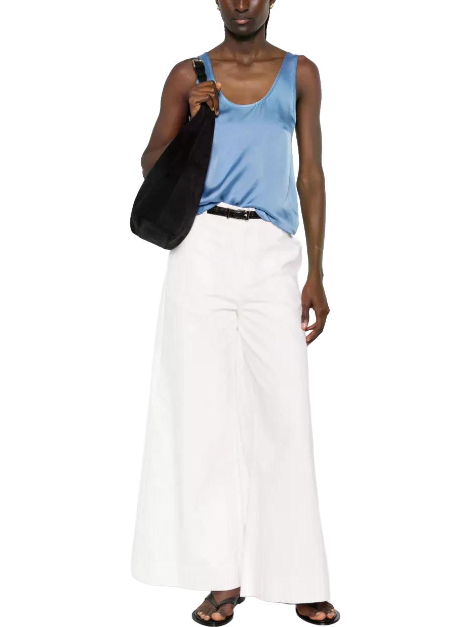 ANINE BING ANINE BING Lea Silk Scoop Neck Sleeveless Top