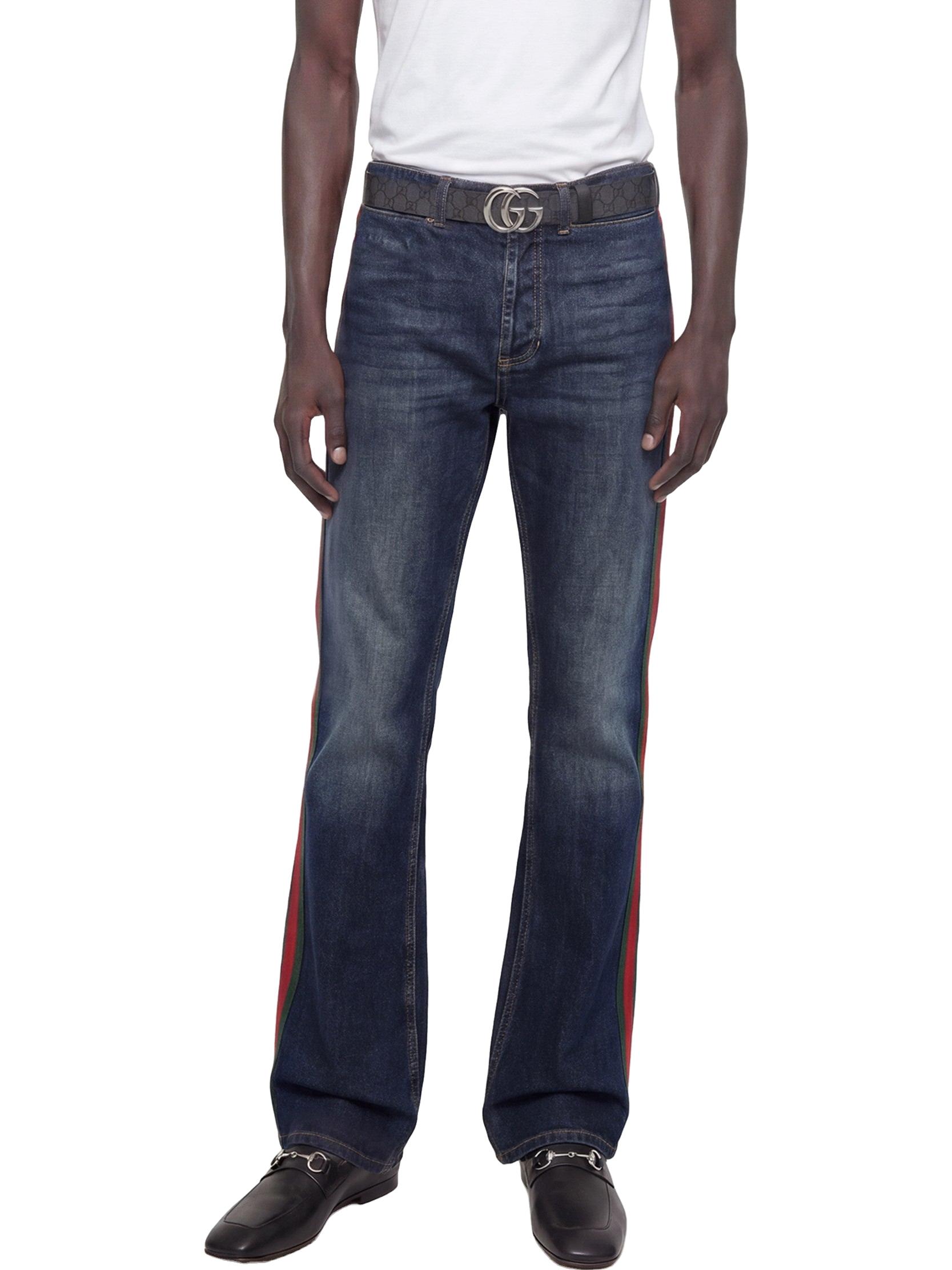 GUCCI Gucci Flared Jeans with Web Detail