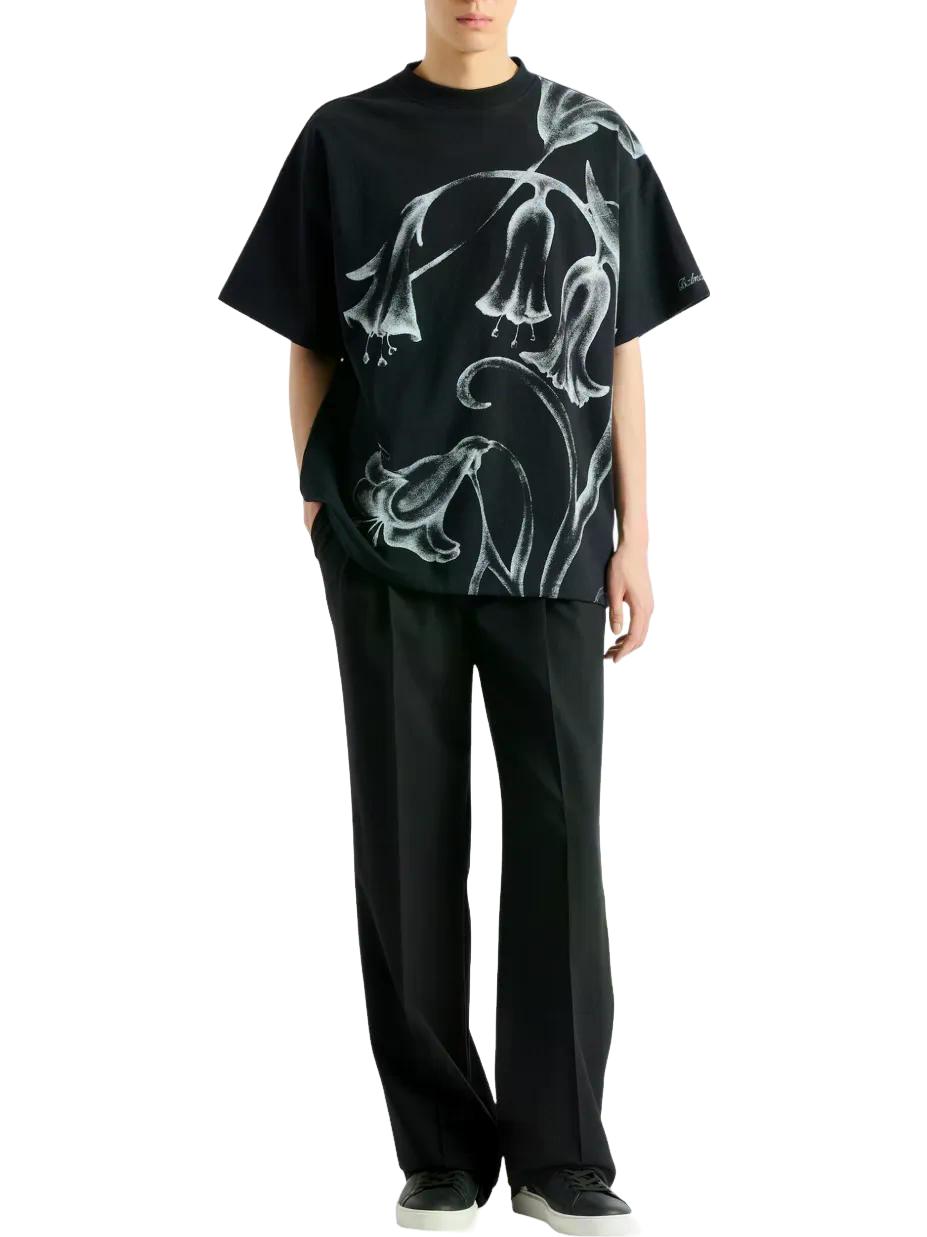 BALMAIN printed flower t-shirt