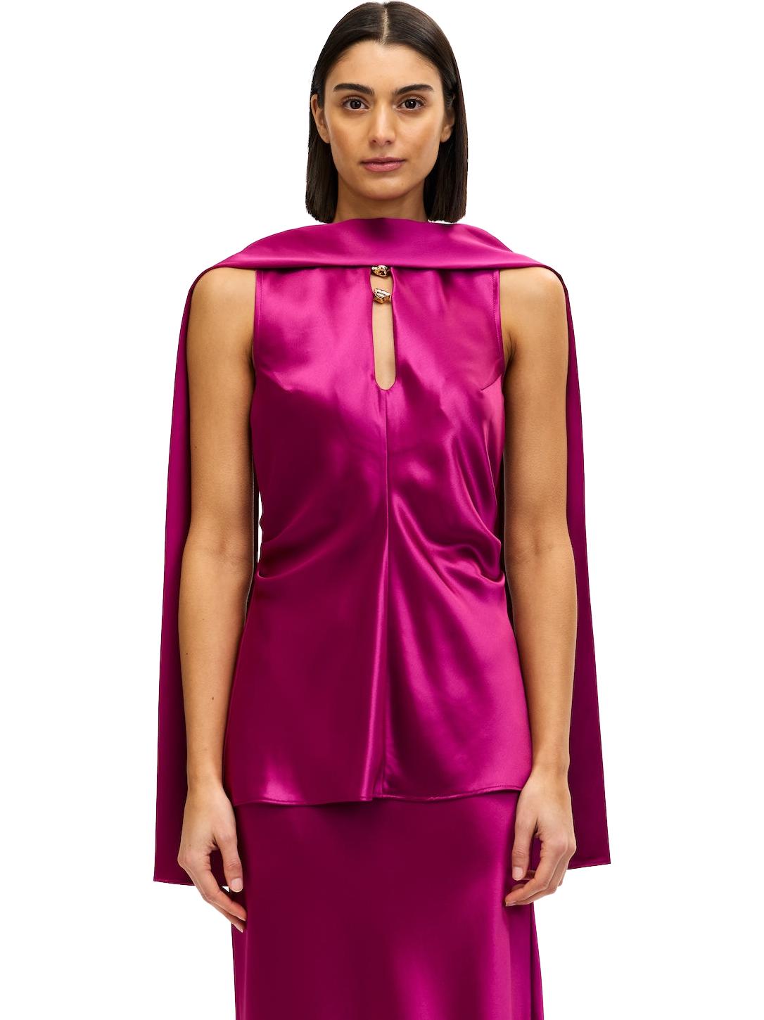 ACLER ACLER ONLINE AU Sharrow Top with Draped Neck Scarf