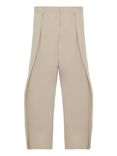 LOEWE Loewe Wide-Leg Side-Flap Cotton-Blend Trousers