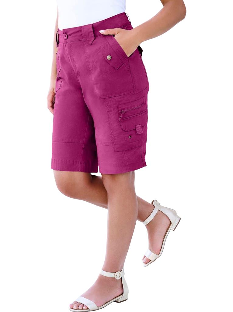 ROAMAN'S Roaman's Cargo Bermuda Shorts with Grommet Details
