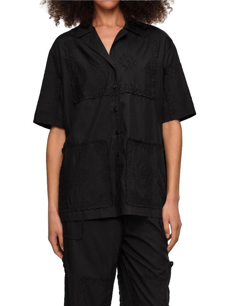 BIMBA Y LOLA Bimba y Lola Embroidered Patchwork Shirt