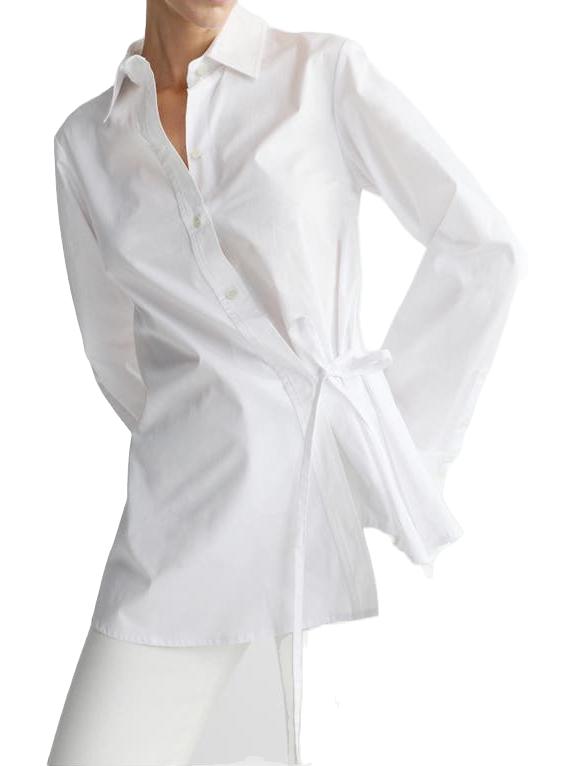 DL1961 DL1961 Agnes Side Tie Cotton Button-Up Shirt