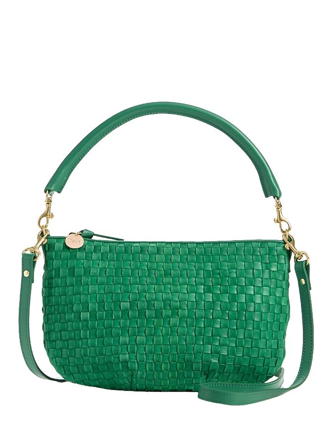 CLARE V. Clare V. Moyen Messenger Woven Leather Bag