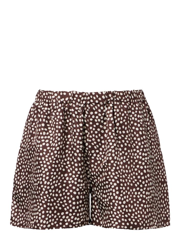 ASCENO Asceno Franca Polka-Dot Silk Charmeuse Shorts