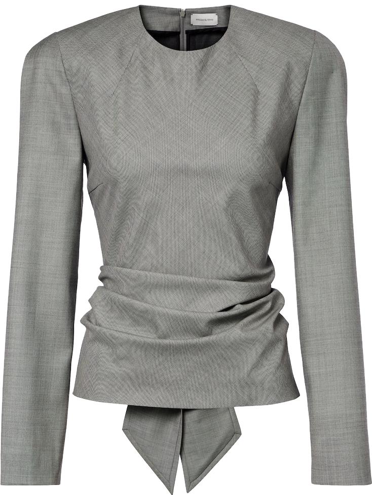 MAGDA BUTRYM Magda Butrym Pleated Wool-Blend Miniskirt